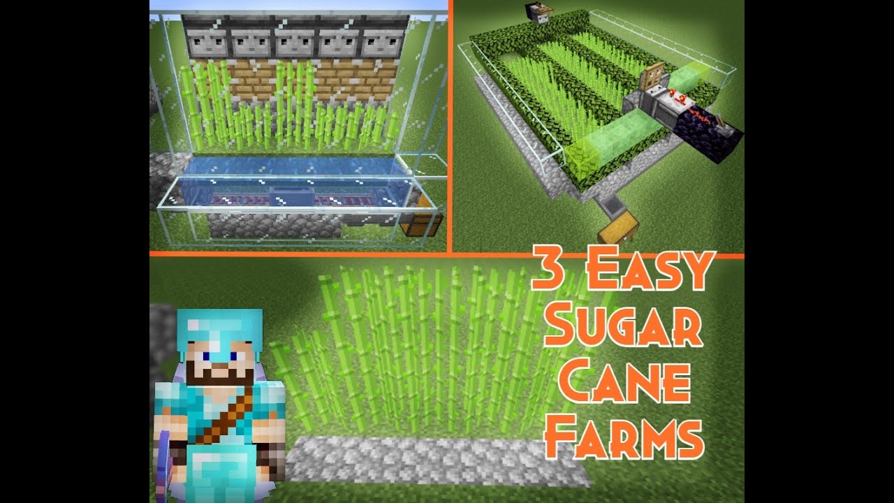 3 Simple Sugarcane Farms - Tutorial - MC - YouTube