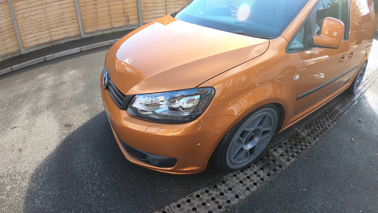 VW Caddy 2015 2k Highline Honey Orange Twin Slider Stillstatic H&R ...