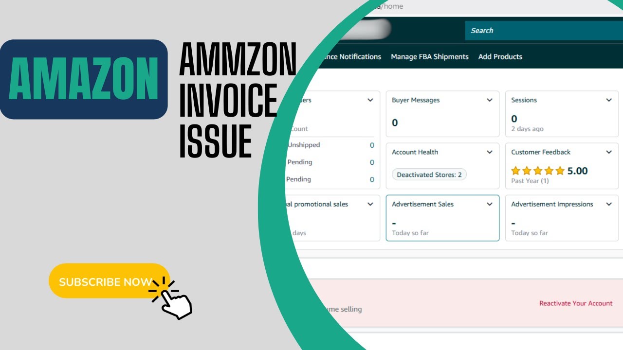 how to solve amazon invoice issue account deactivated section 3 2025 ...