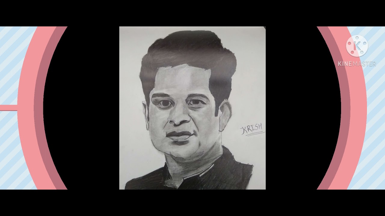 Drawings Of Actors And Cricketers | Technical Krish - YouTube