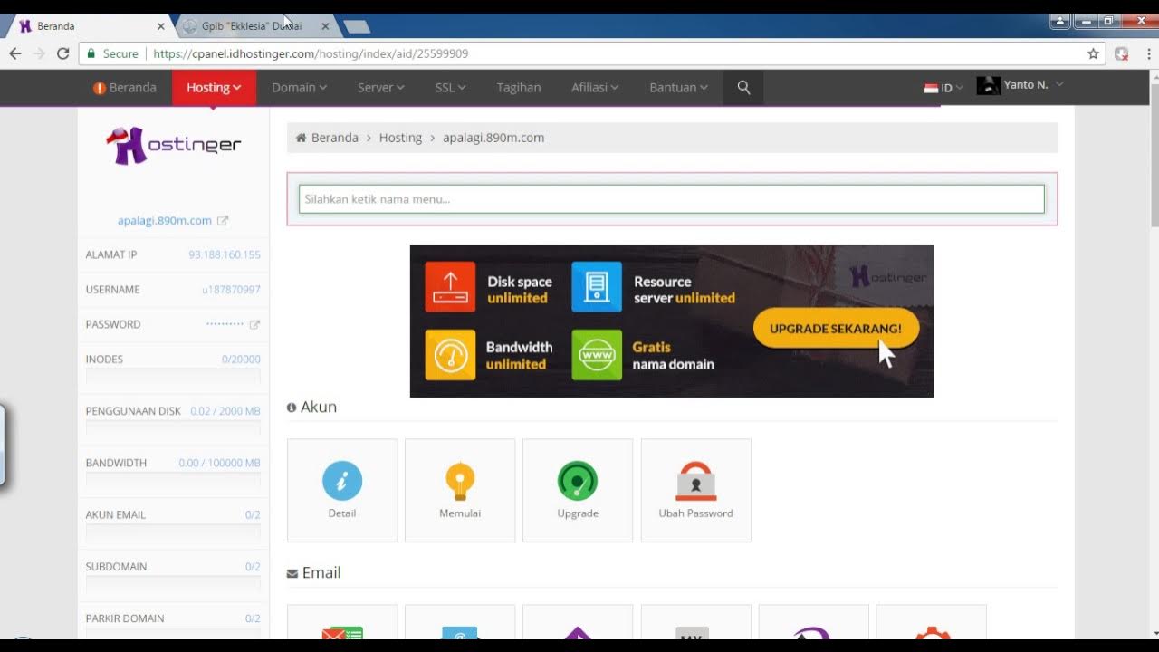 Cara upload file php ke hostinger - YouTube