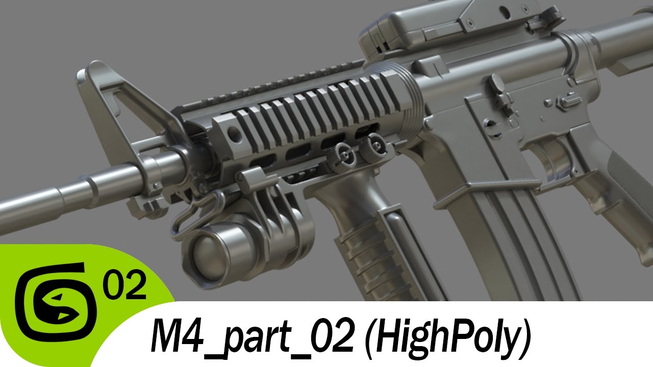 M4 carbine part 02 (Highpoly) - YouTube