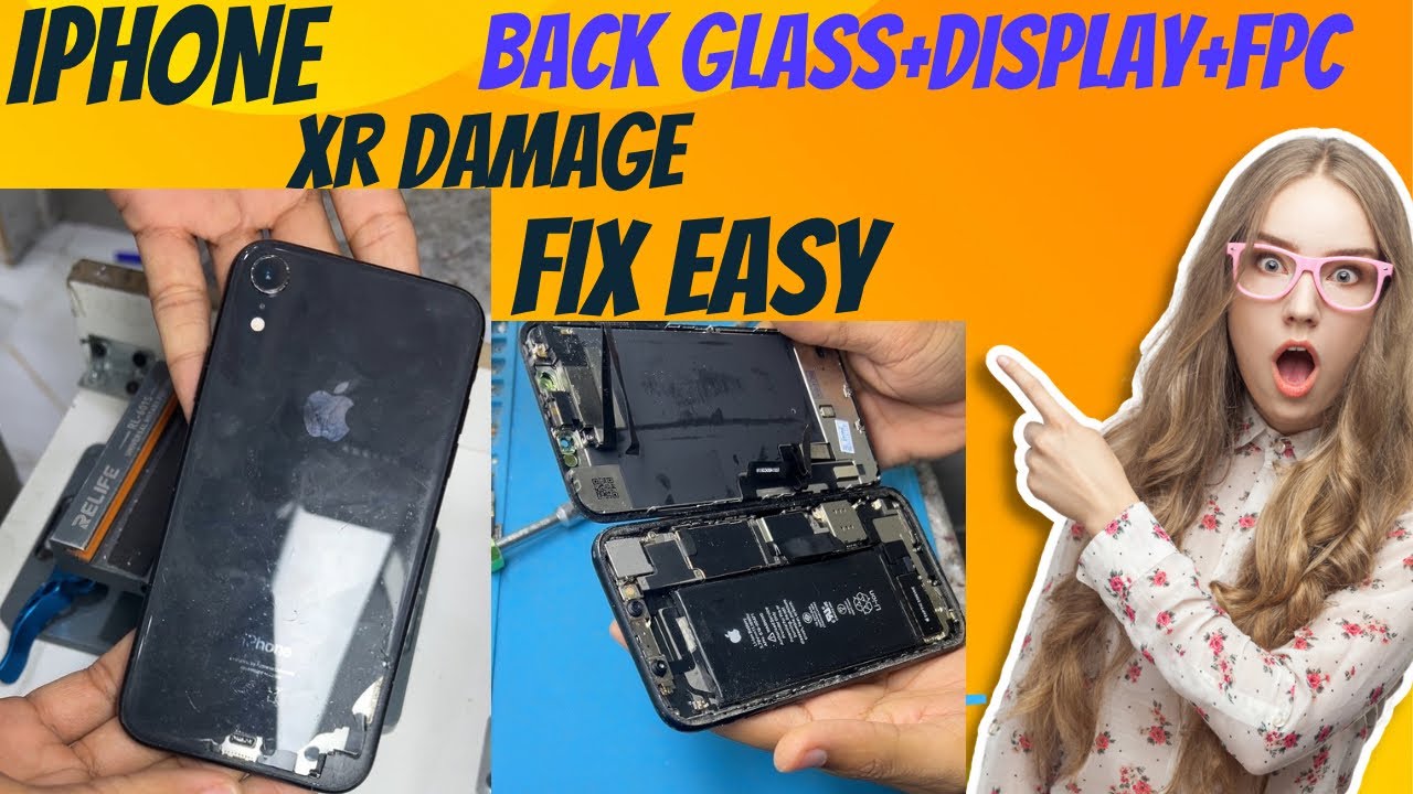 iPhone XR repair back glass lcd and FPC flex with Face ID work - YouTube