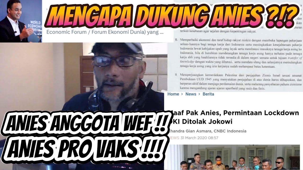 ANIES ANGGOTA WEF & PRO VAKS !! Kenapa Babeh Aldo Dukung Anies ?? Babeh ...