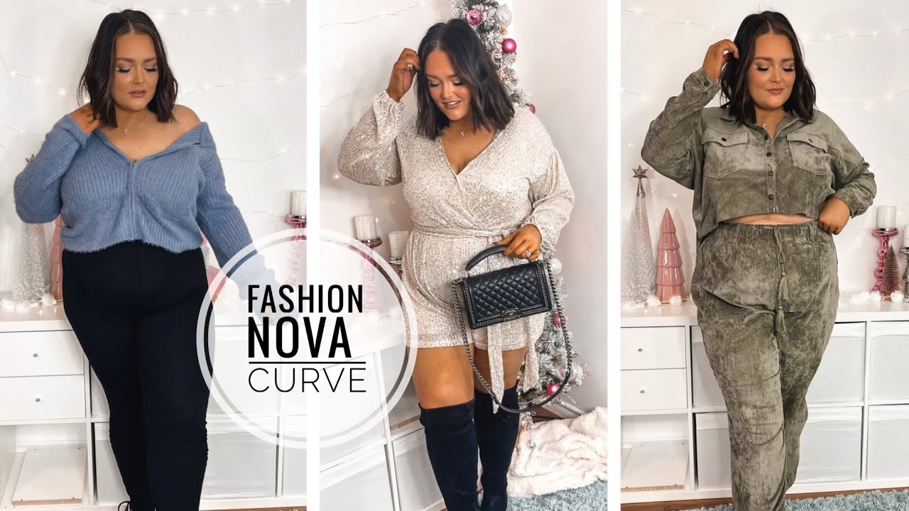 FASHION NOVA CURVE | PLUS SIZE TRY ON HAUL | NEW YEARS & LOUNGE - YouTube