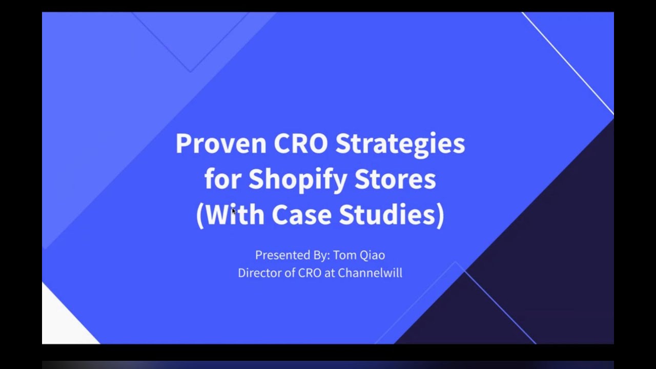 Proven CRO Strategies for Shopify Stores (with Case Studies) - YouTube
