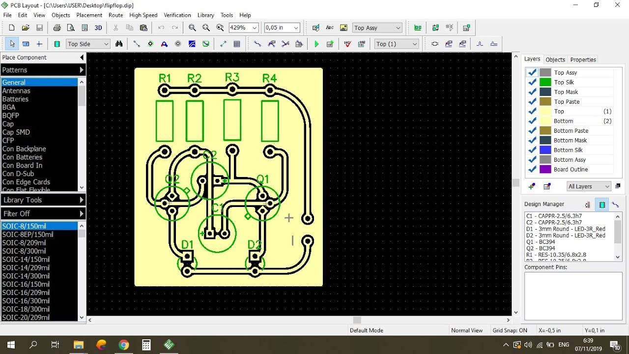 PEMBUATAN PCB LAYOUT DENGAN DIPTRACE - YouTube