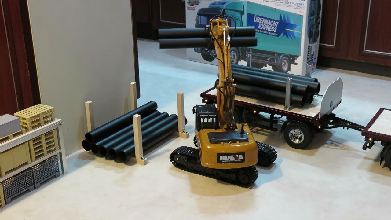 RC Logger and Tamiya Mercedes 1850L modified Full Trailer - YouTube