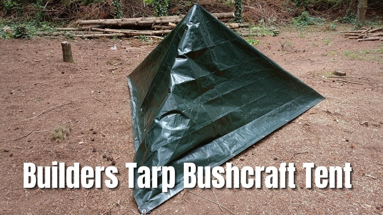Builders Tarp Bushcraft Tent - YouTube