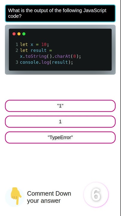 #91 Guess the output #guesstheoutput #programming #javascript #quiz - YouTube
