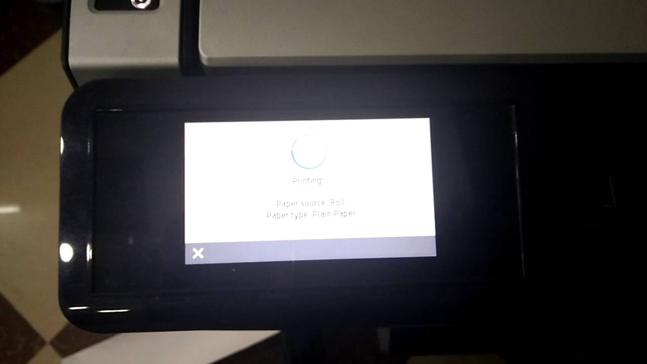 Hp designjet t830 out of paper - YouTube