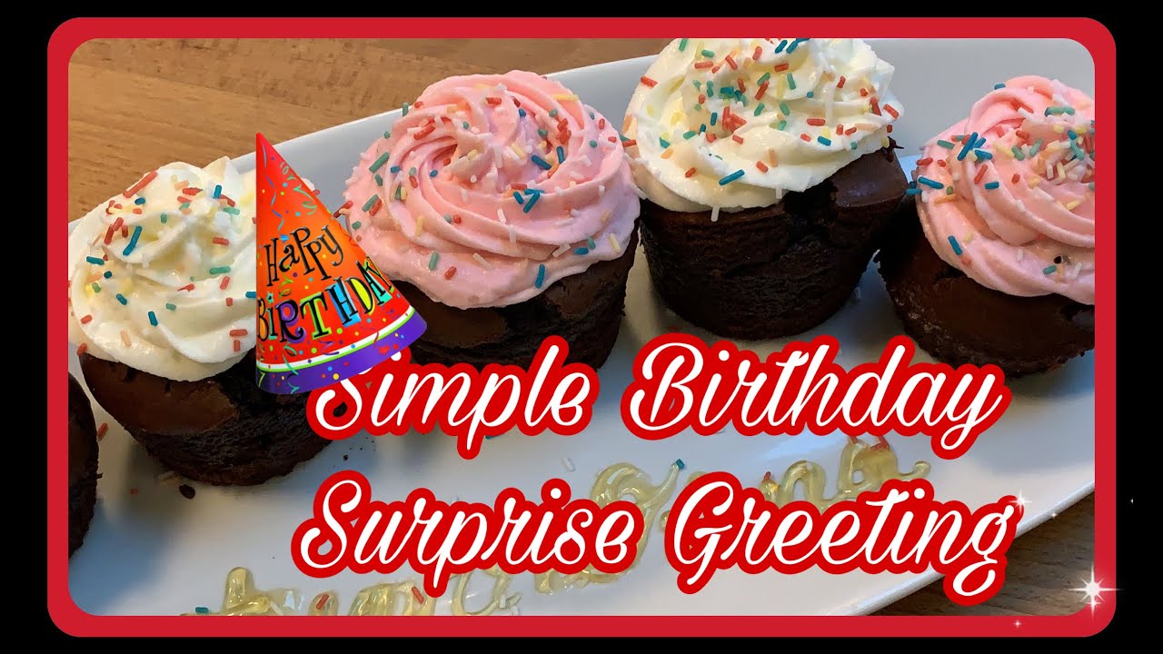 Simple surprise birthday greeting - YouTube