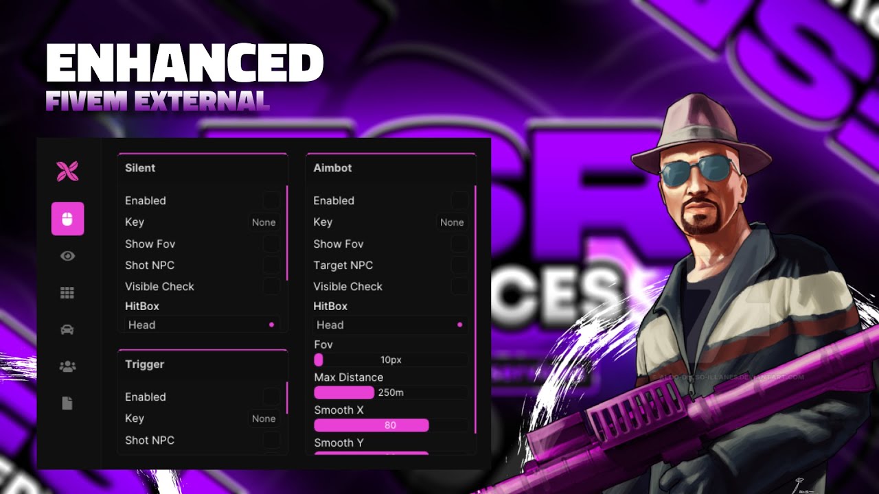 EHNANCED Fivem EXTERNAL dominates some SH-T Brazilian 400people server ...