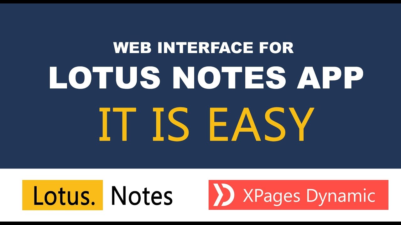 Web interface for Lotus Notes applications - YouTube