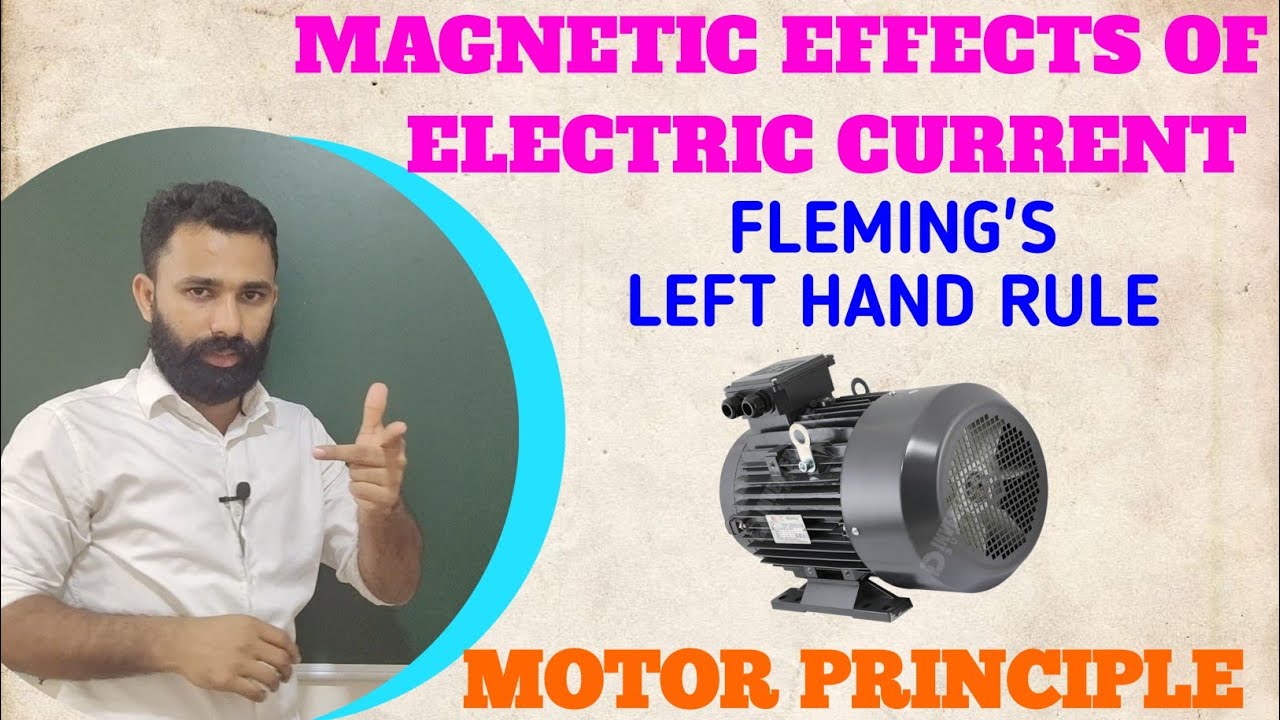 MOTOR PRINCIPLE | FLEMING'S LEFT HAND RULE| SSLC PHYSICS | CHAPTER 2 ...