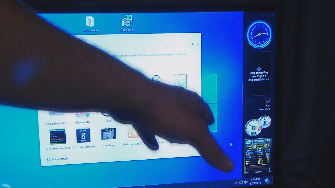 how toget the gadget side bar in windows 8 and windows 10 - YouTube