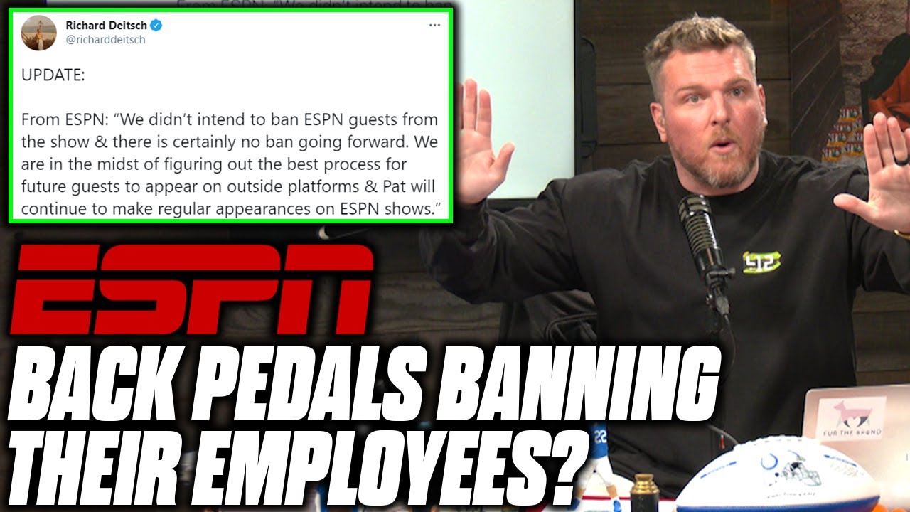 ESPN Responds To Pat McAfee Calling Them Out For Banning Employees ...