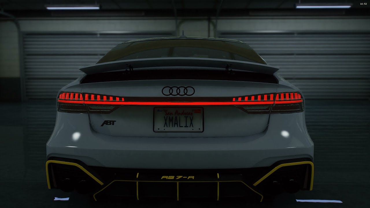 GTA V Mods Audi RS7 R C8 ABT Animated Lights - YouTube