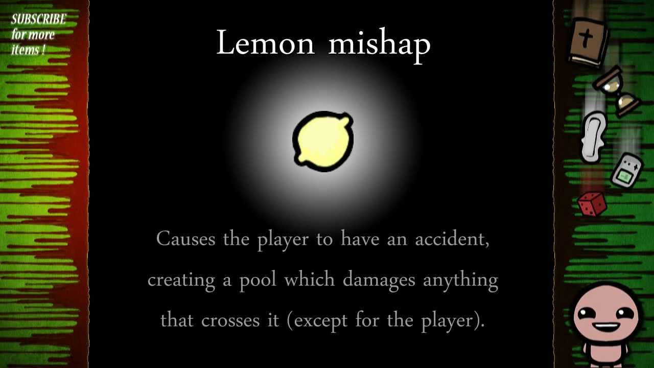 Binding of Isaac items: Lemon mishap - YouTube