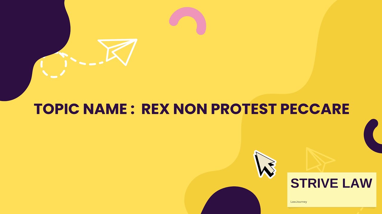 REX NON PROTEST PECCARE_STRIVE LAW - YouTube