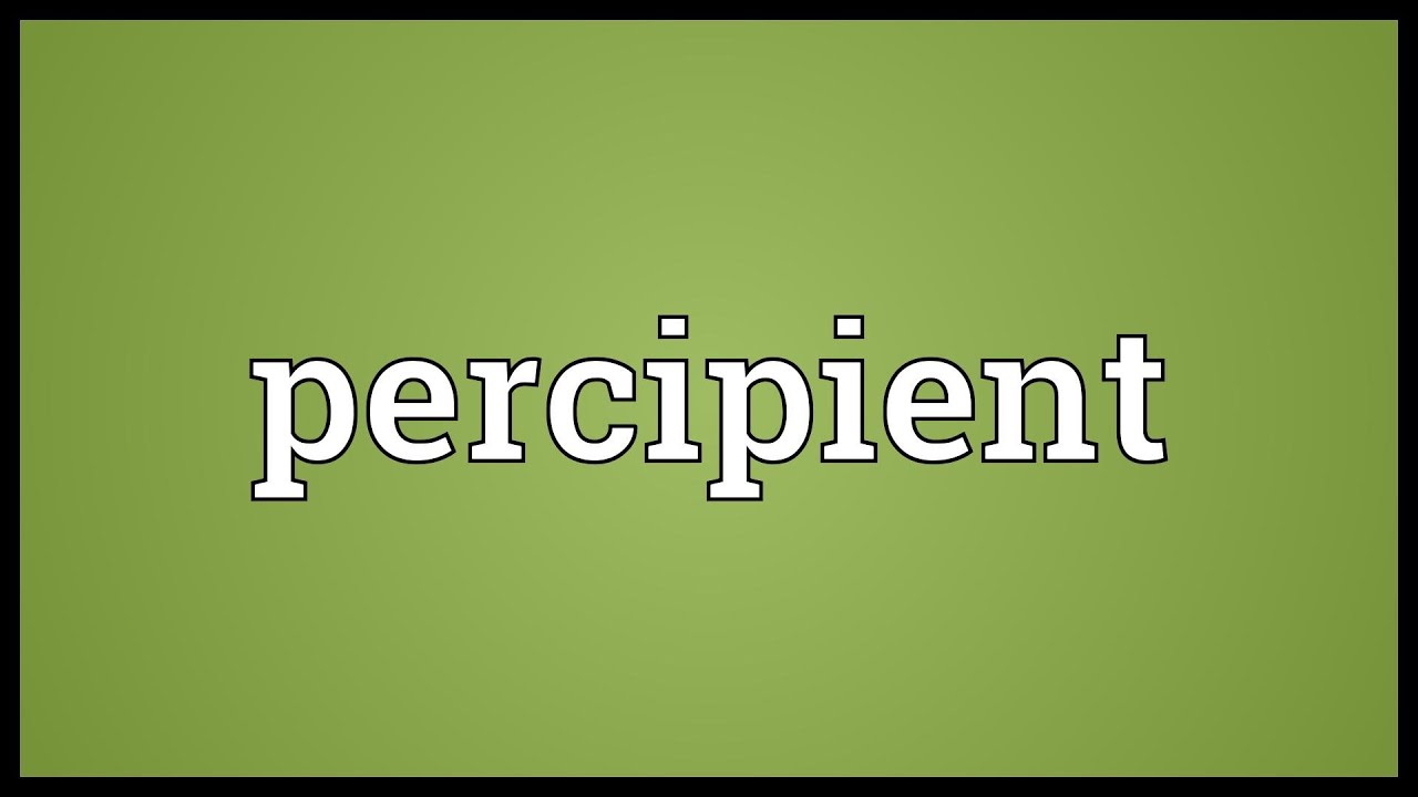 Percipient Meaning - YouTube