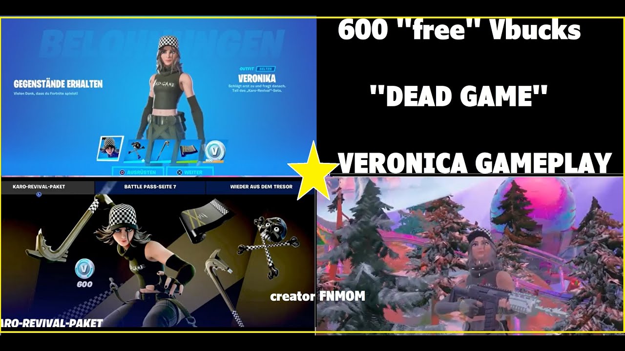 600 free Vbucks * Dead Game Skin GAMEPLAY * Fortnite * Veronica KARO ...