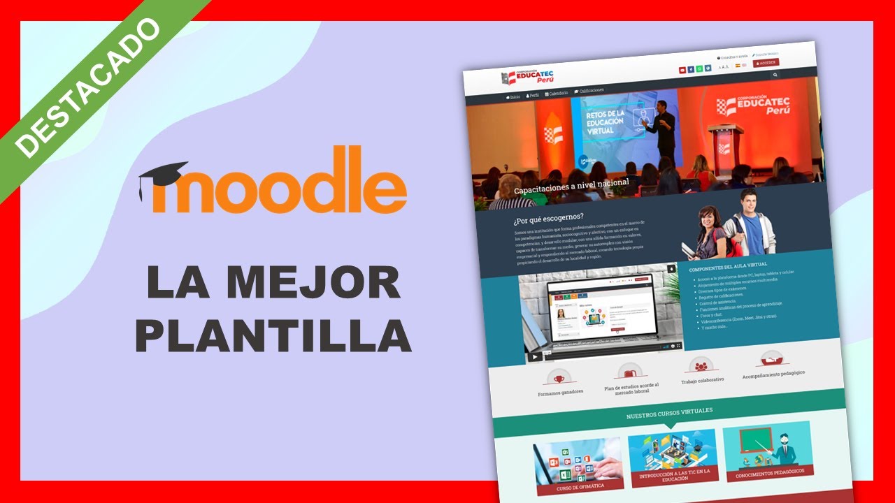 ADQUIERE: LA MEJOR PLANTILLA (THEME - TEMPLATE) DE MOODLE - YouTube