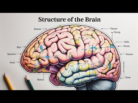 How to draw structure of brain 🧠/ Brain sketch/ easy way to draw brain ...