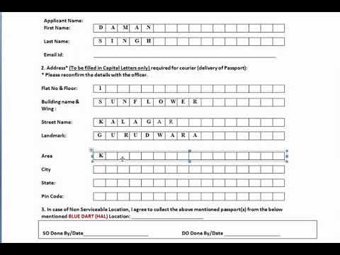vfs courier form filling - YouTube