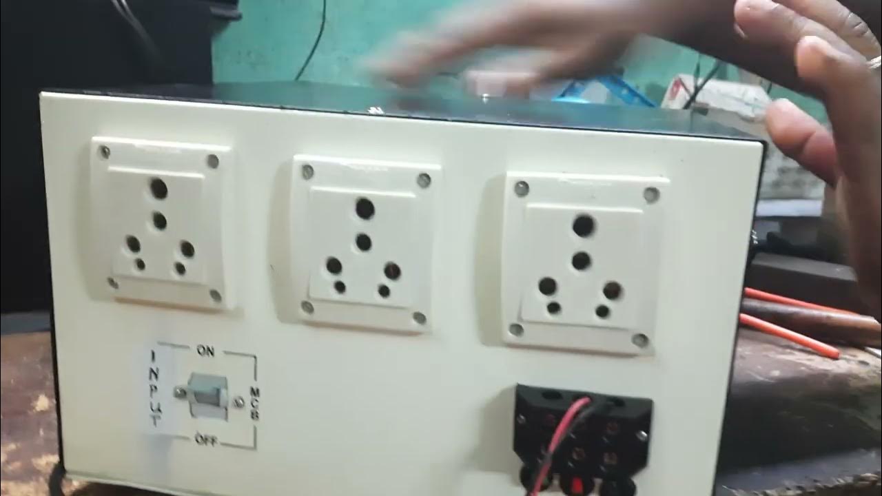 autocut voltage stabilizer 20 amp with bypass mcb - YouTube
