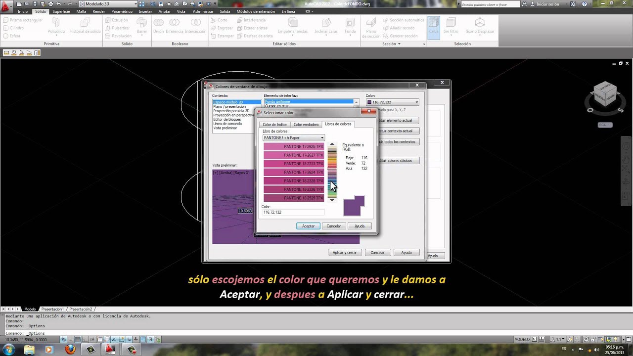 Color de Fondo en Autocad - YouTube