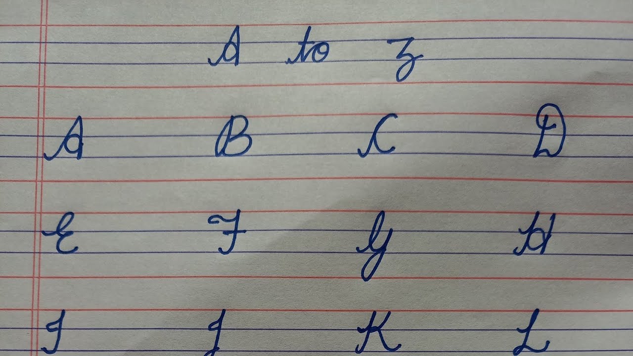 Capital Latters Cursive / Cursive Abcd - YouTube