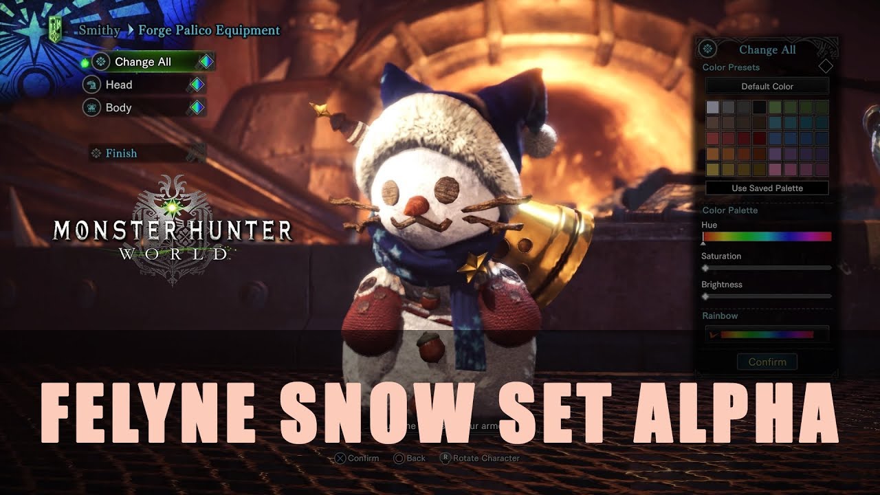 MHW: Felyne Snow Set Alpha and Felyne Snow Set - YouTube