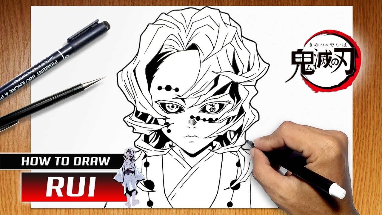 How to draw Rui from Kimetsu no Yaiba - YouTube