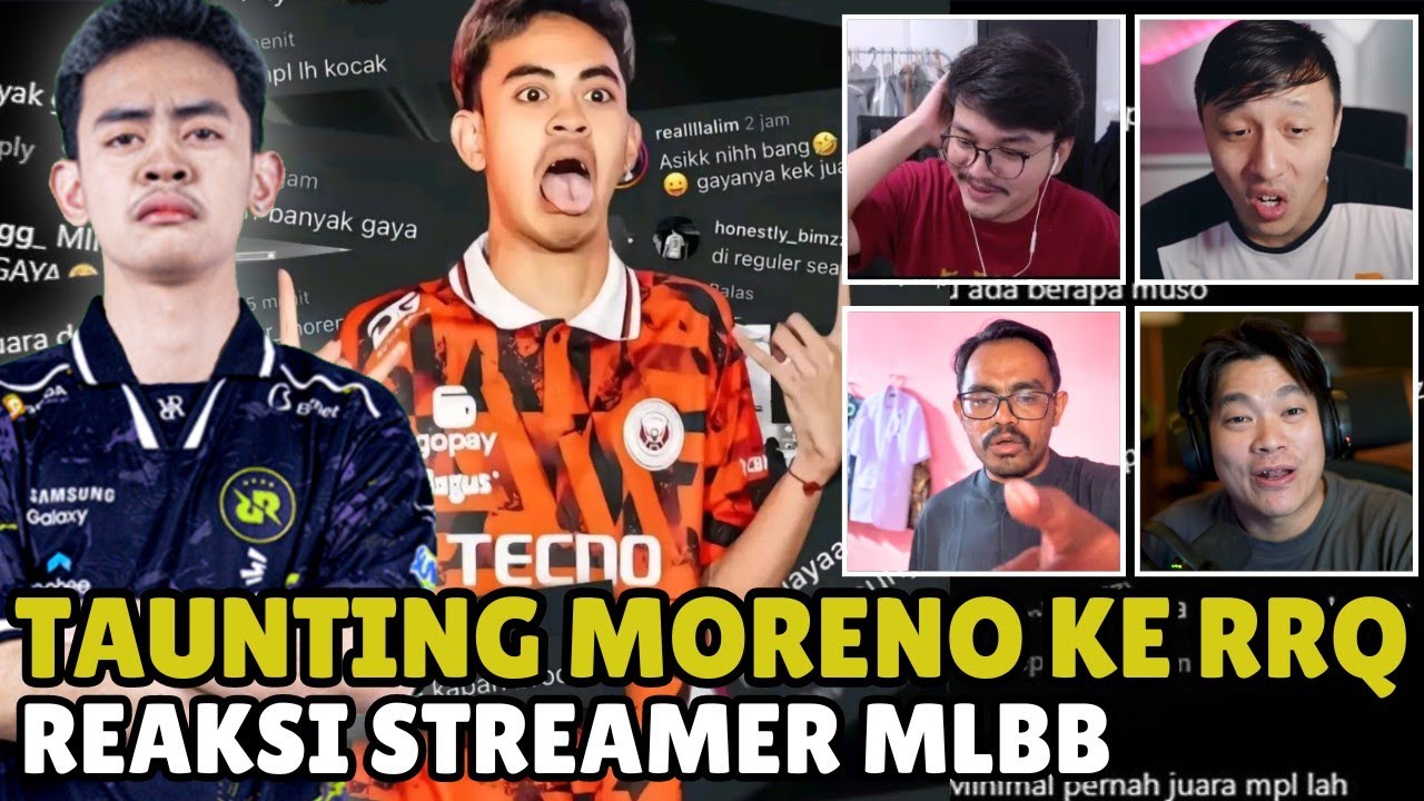 MORENO DI HUJAT! MORENO TAUNTING RRQ HOSHI! REAKSI STREAMER SELEBRASI ...