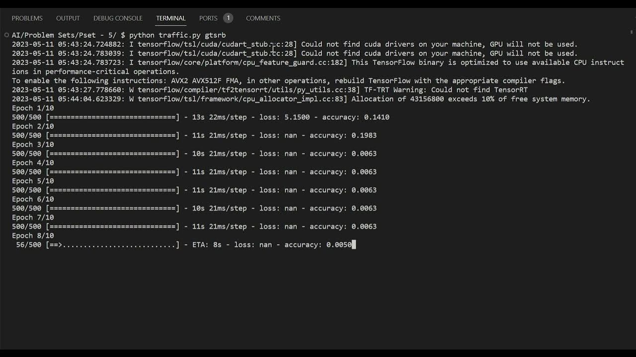 Cs50 S Introduction To Artificial Intelligence Pset 5 Traffic Py Youtube