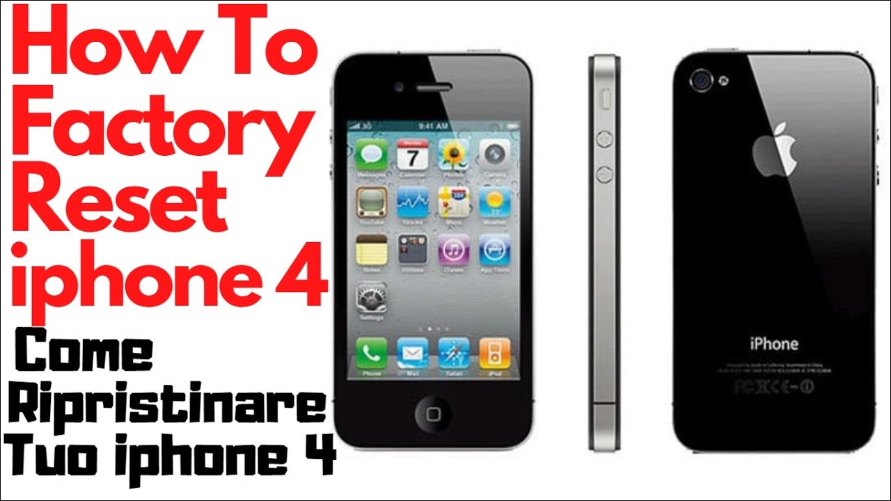 How to Factory Reset Your Iphone 4 - Come Ripristinare Tuo Iphone - YouTube