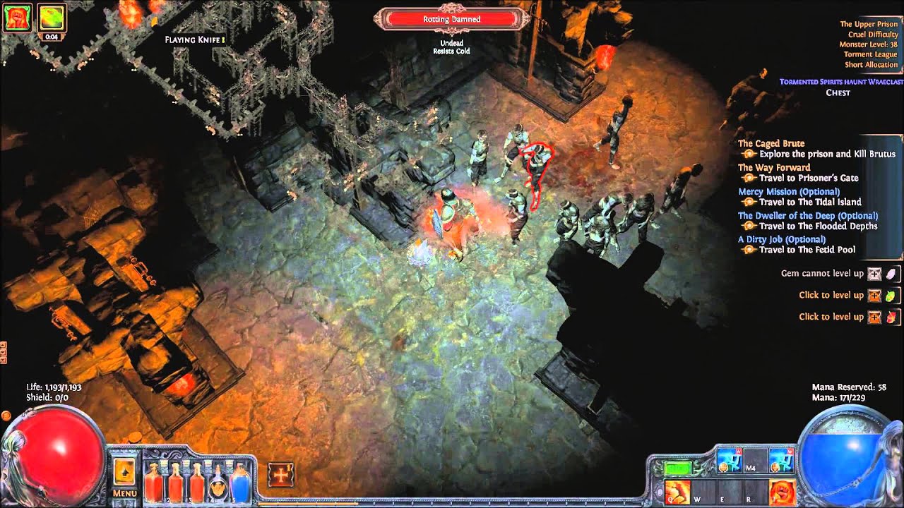 Path of Exile Static Strike Low Level 1H + Shield Duelist - YouTube