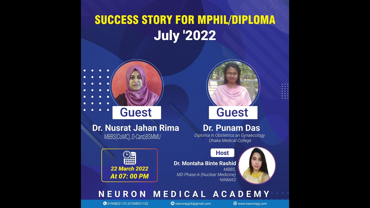 Success Story For M/Phil Diploma 2022 / #Neuron_Medical_Academy - YouTube