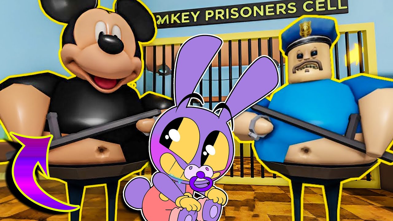 TADC BABY JAX vs MICKEY MOUSE BARRY | Roblox - YouTube