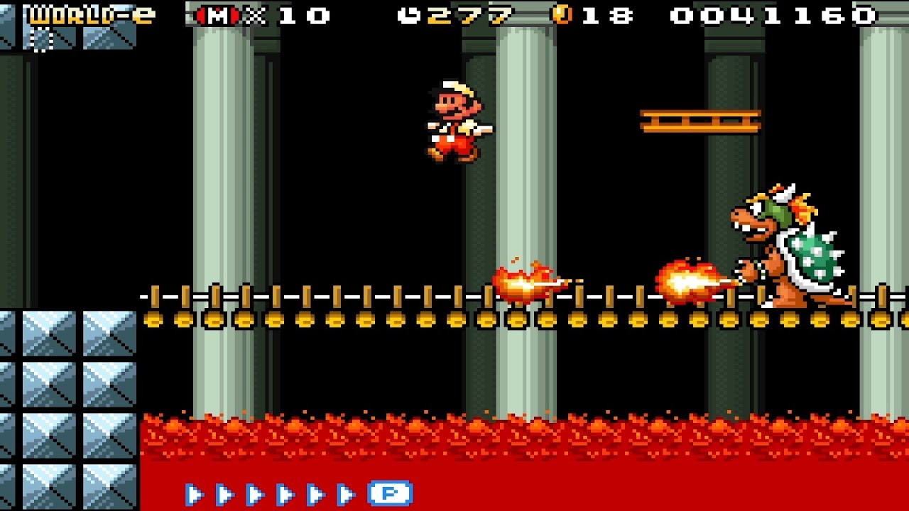Super Mario Advance 4: Super Mario Bros 3 - Classic World 1-4, Bowser ...