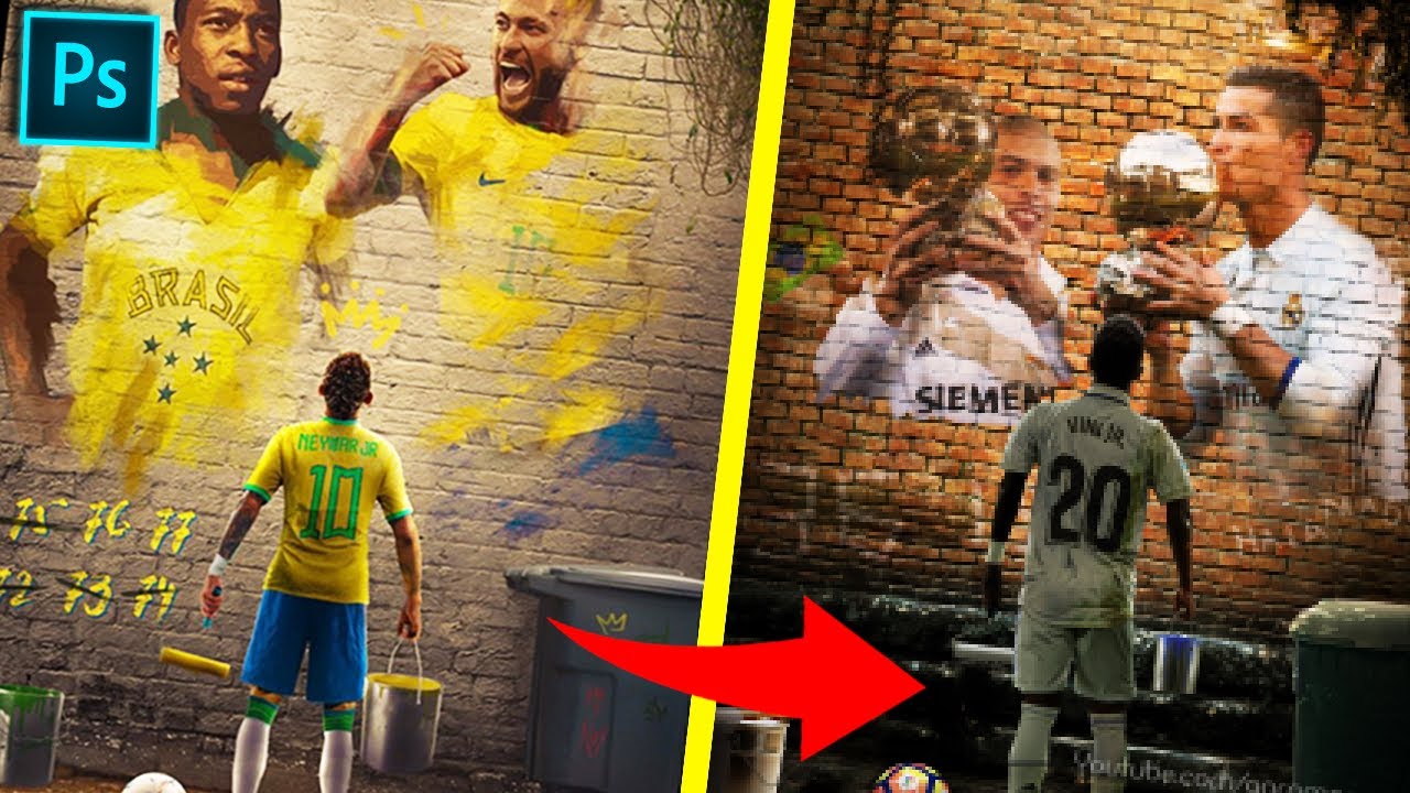 Edit like 433 in Photoshop | S2 E3 | Football Photoshop Speedart ...