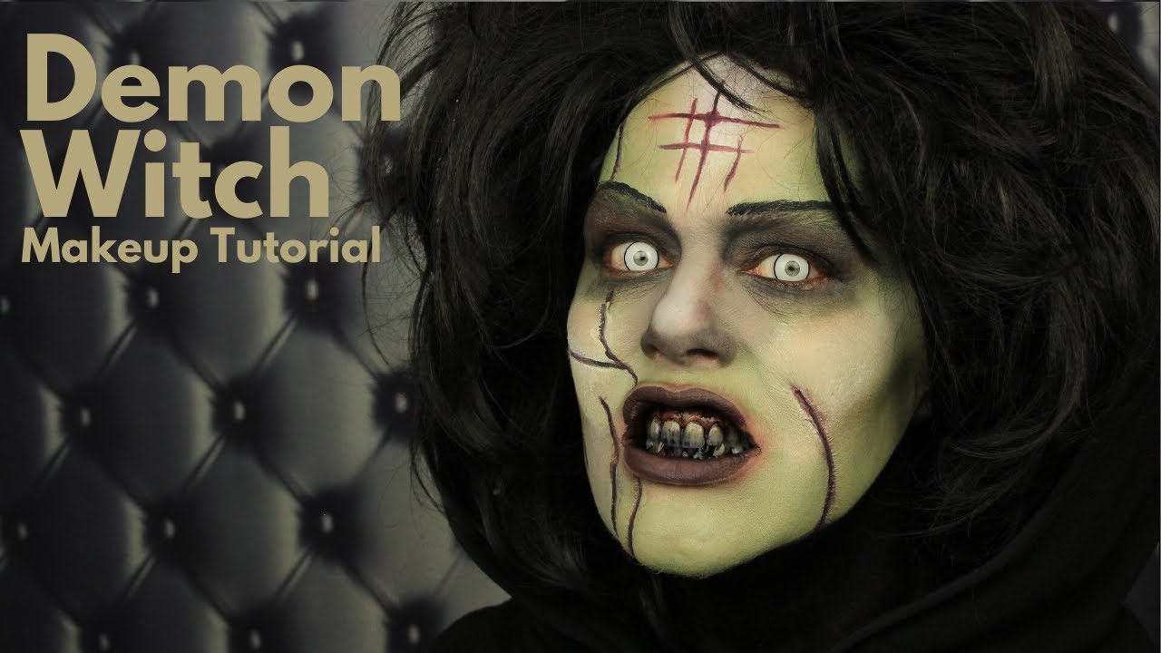 Demon Witch Makeup Tutorial | SchminkenGrime.nl - YouTube