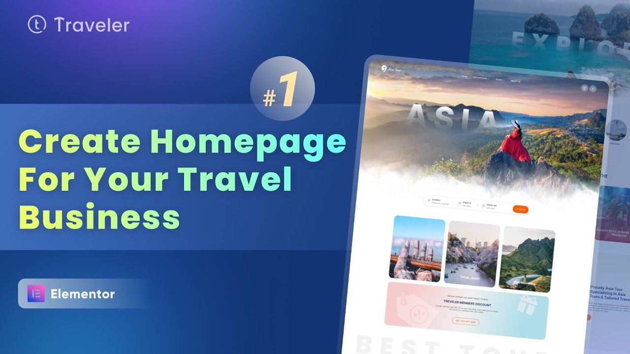 How to create a homepage for your travel business | Demo #1 (Best ...