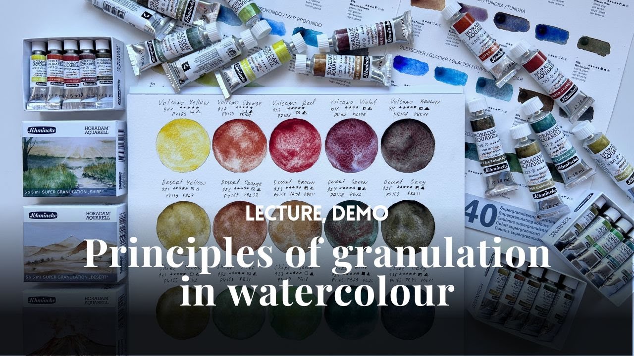 Granulation in watercolour: demo and principles of super-granulating ...