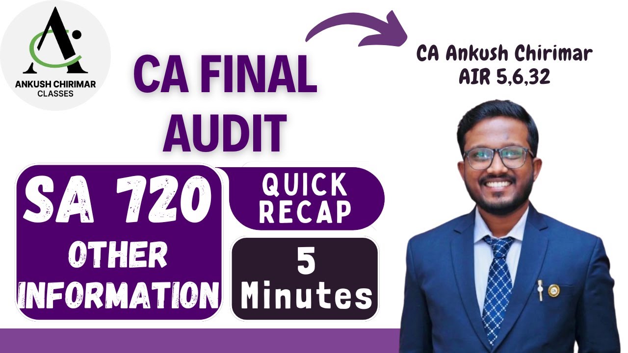 SA 720 - Other Information | CA Final Audit Sep'25, Jan'26, May'26 ...