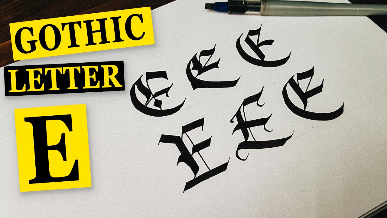 How To: Write Gothic Letter E (Satisfying) - YouTube