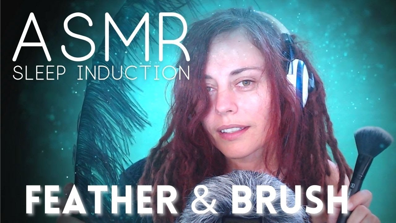 🎧 ASMR Feather & Brush (Sleep induction, guided relaxation, whispers ...