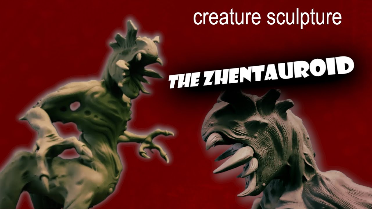 The Zhentauroid - oil based clay creature sculpture (Chavant Medium ...