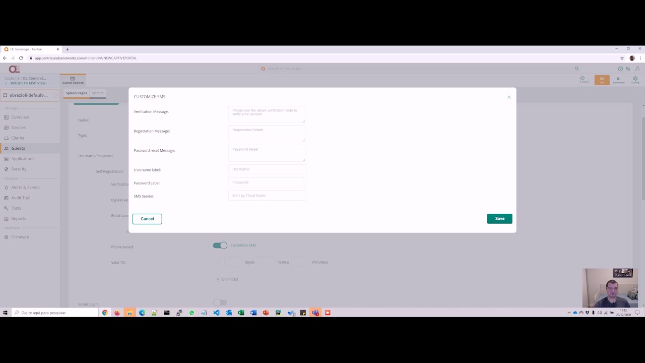 Aruba Central - Portal de Visitantes (Guest Captive Portal) - YouTube